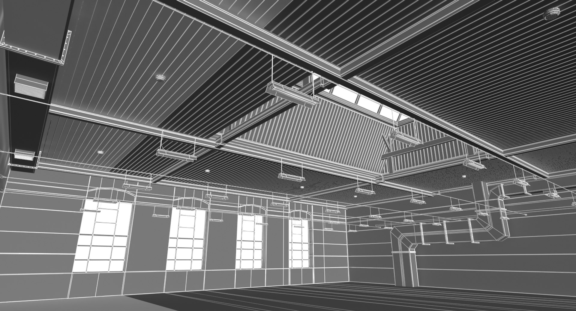 Warehouse Scene 3d Model