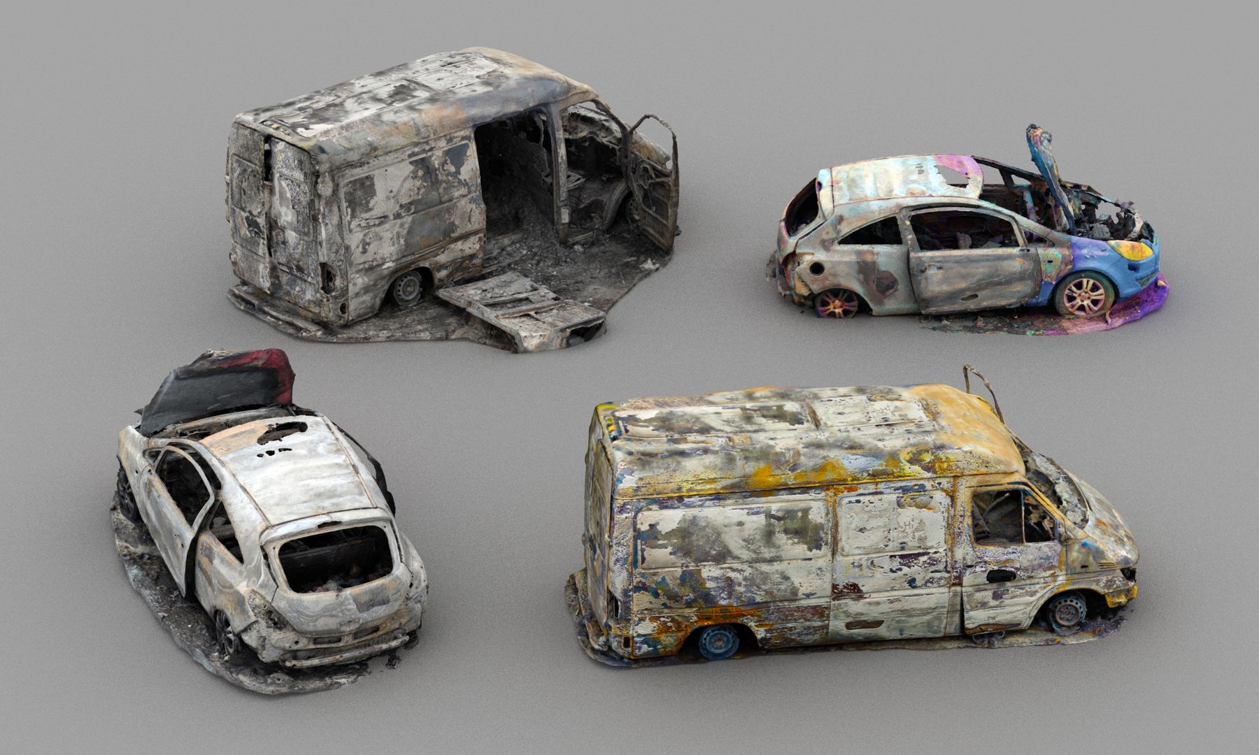 Car Wreck Pack 16K model - TurboSquid 2061985