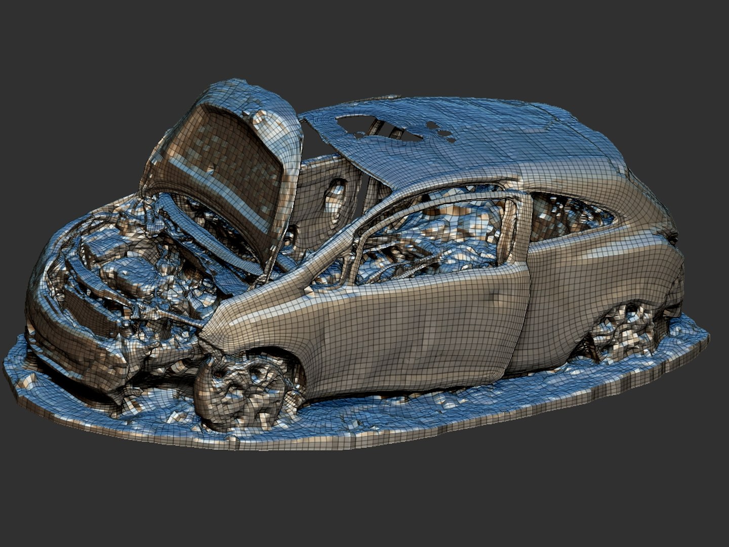 Car Wreck Pack 16K model - TurboSquid 2061985