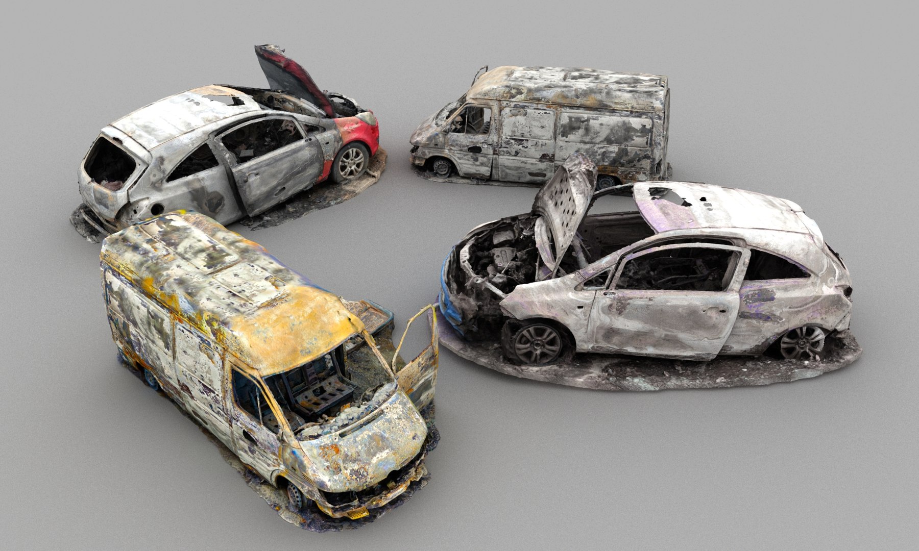 Car Wreck Pack 16K model - TurboSquid 2061985