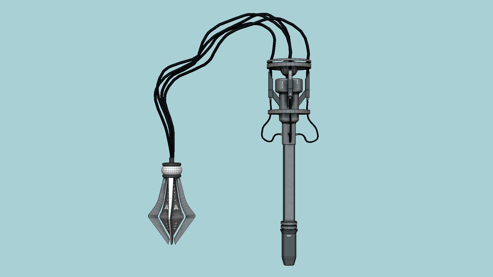 SciFi Flail A10 Metal - Sci Fi Weapon Design 3D Model - TurboSquid 1975307