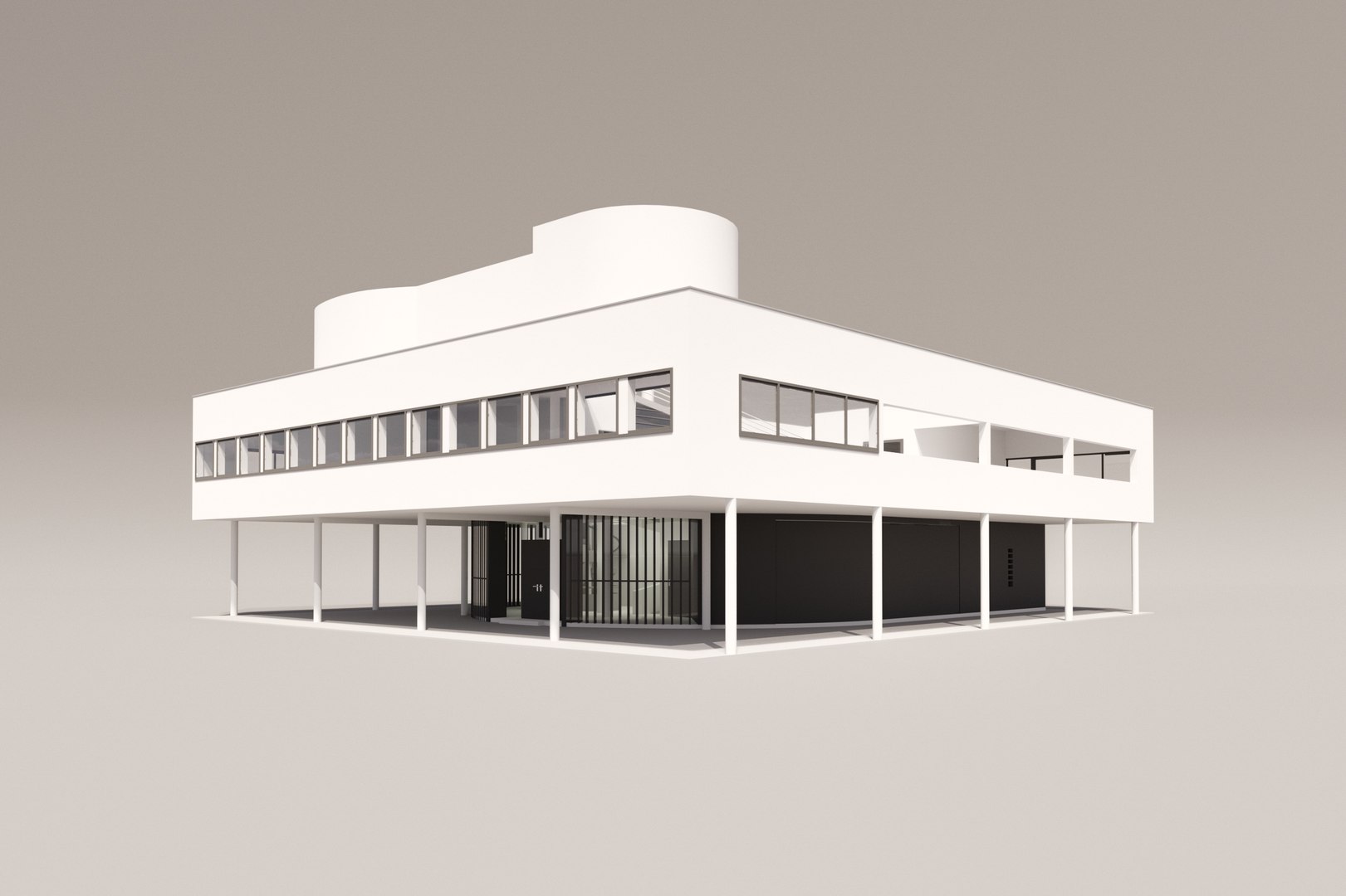Villa Savoye Le Corbusier Low-poly 3D Model 3D Model - TurboSquid 2335135