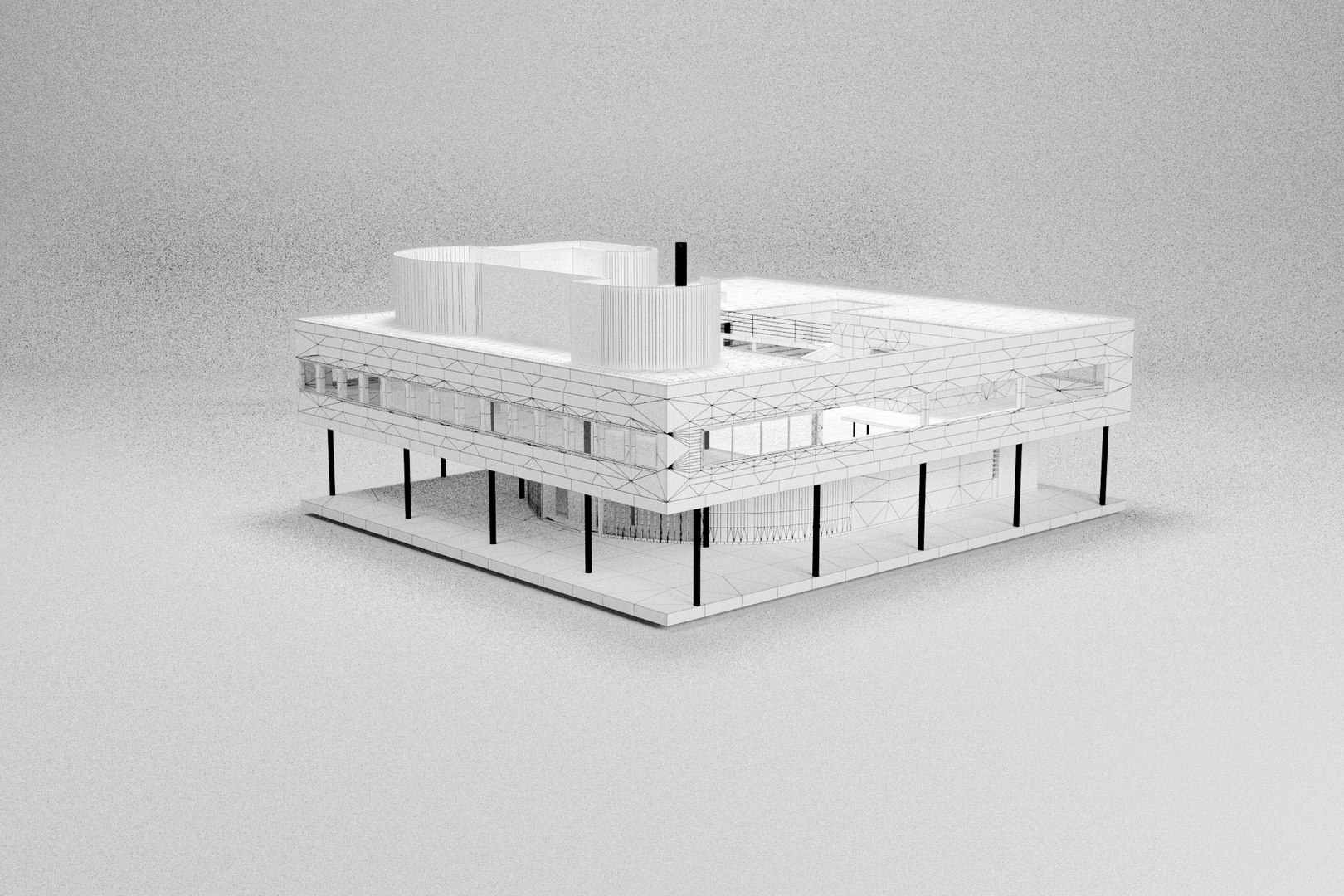 Villa Savoye Le Corbusier Low-poly 3D Model 3D Model - TurboSquid 2335135