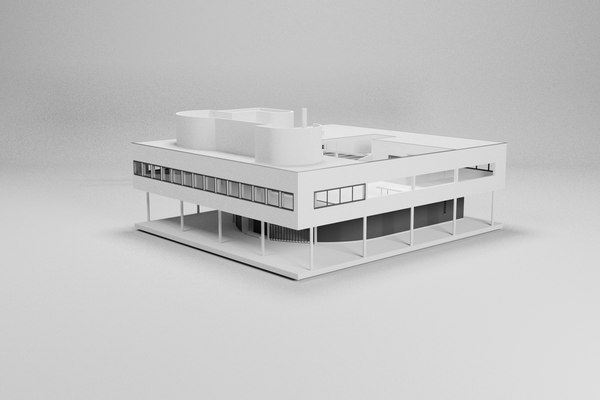 modelo 3d Villa Savoye Le Corbusier Low-poly modelo 3d - TurboSquid 2335135