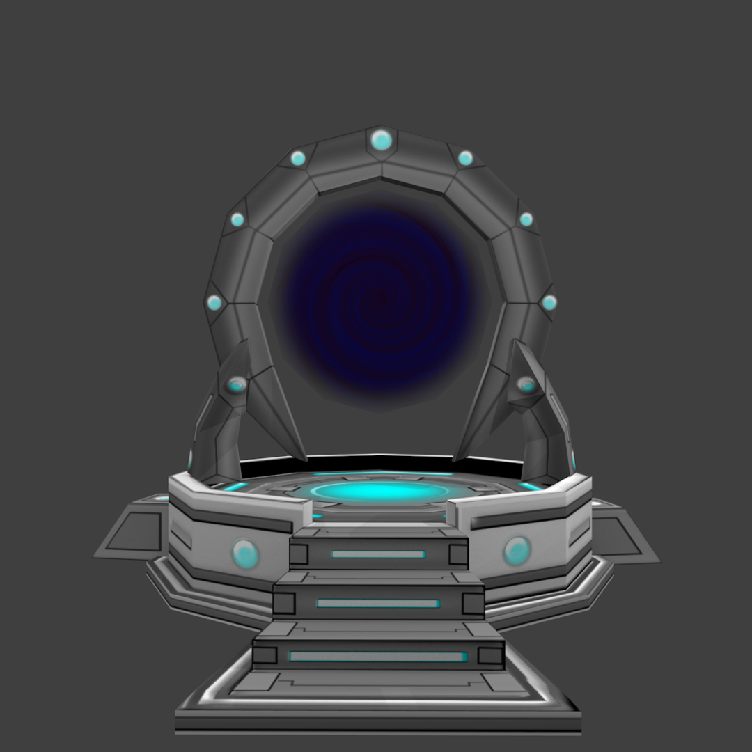 science fiction portal 3d model