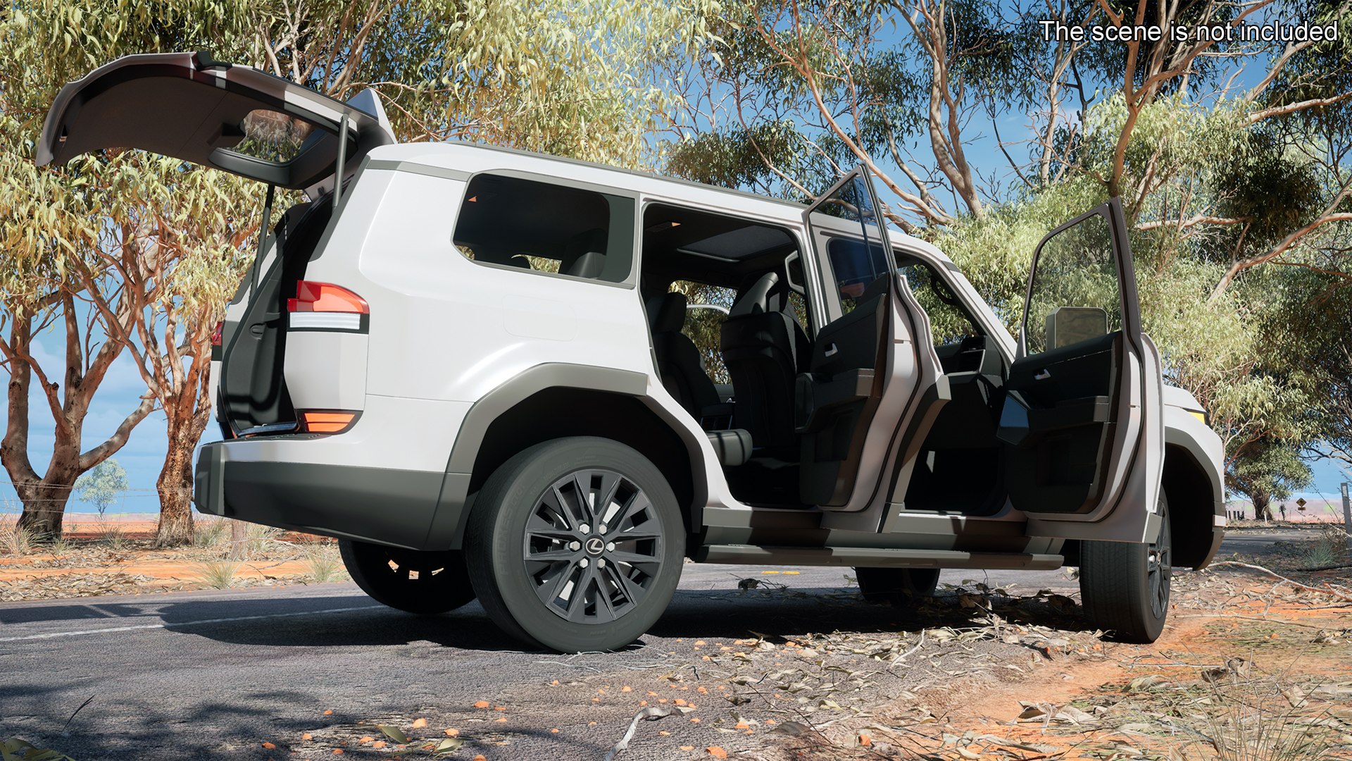 Lexus GX 550 SUV White Rigged for Cinema 4D 3D - TurboSquid 2151233