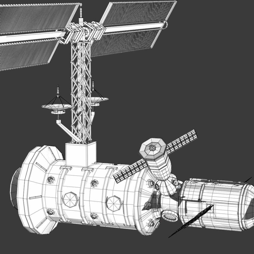 3d satellite realistic modeled model