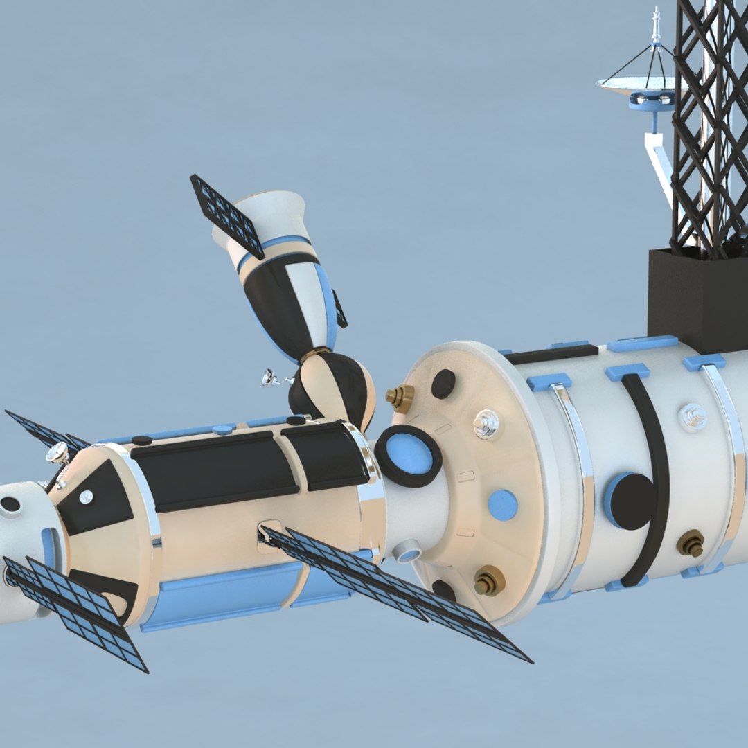 3d satellite realistic modeled model
