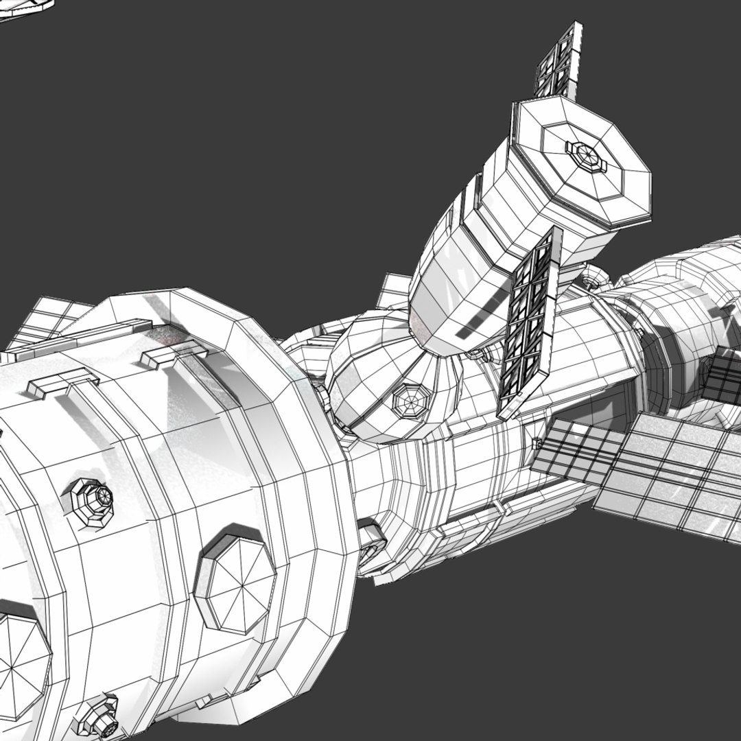 3d satellite realistic modeled model