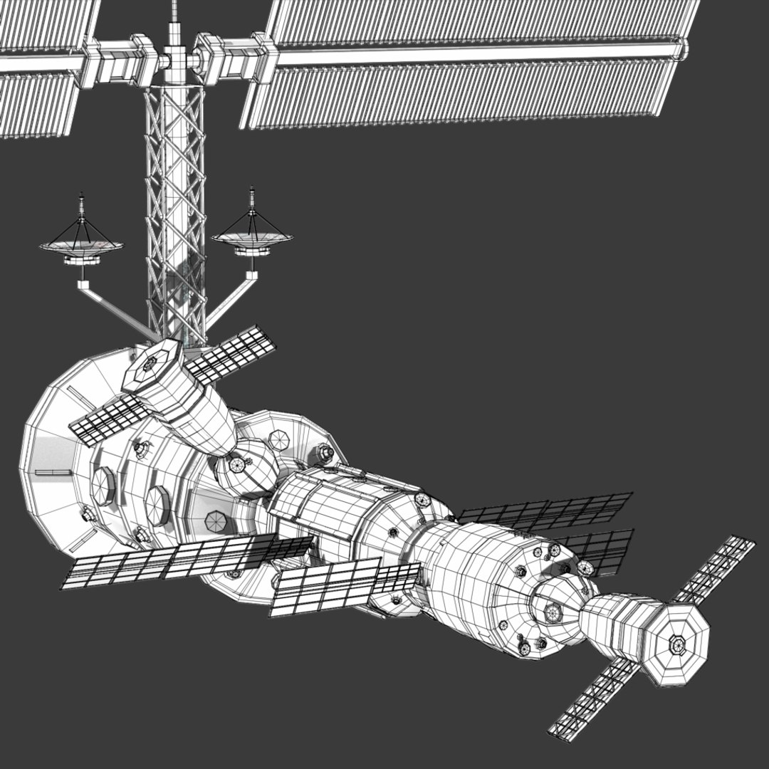 3d satellite realistic modeled model