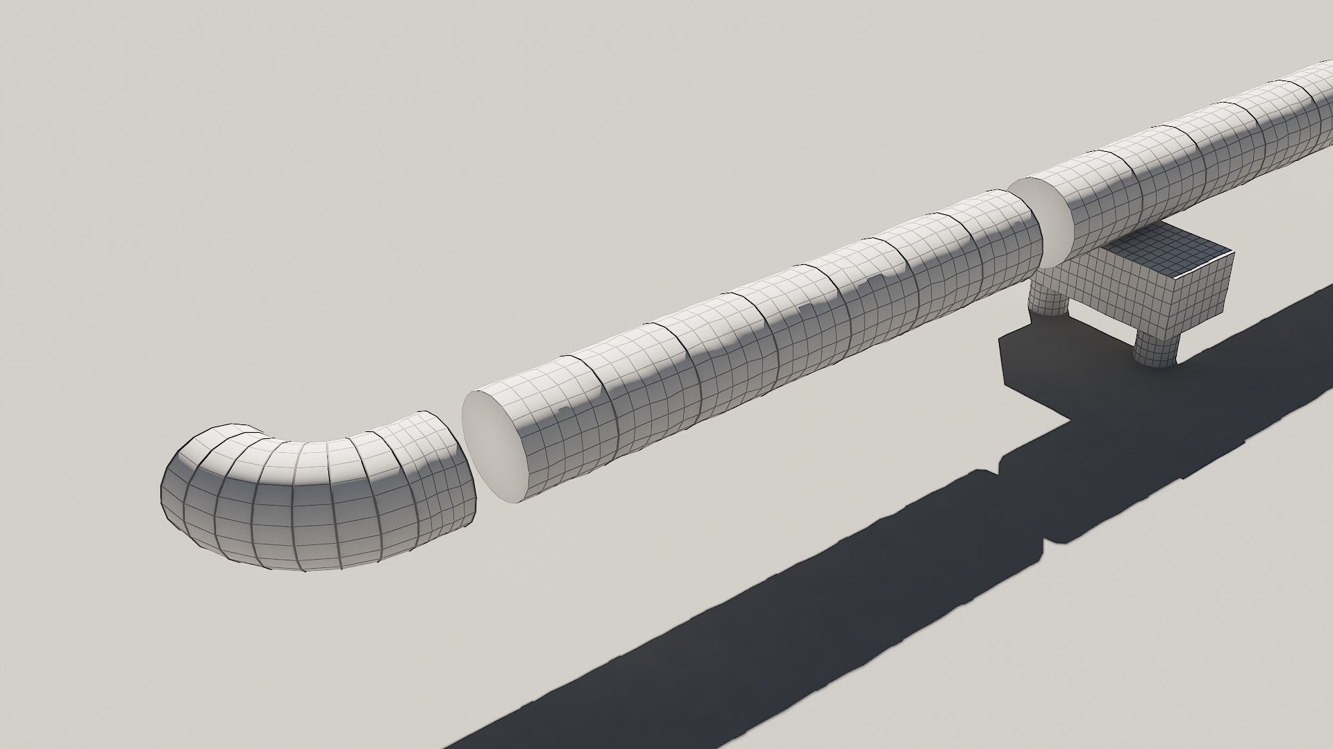 Industrial Pipes Sections 3D Model - TurboSquid 1602347