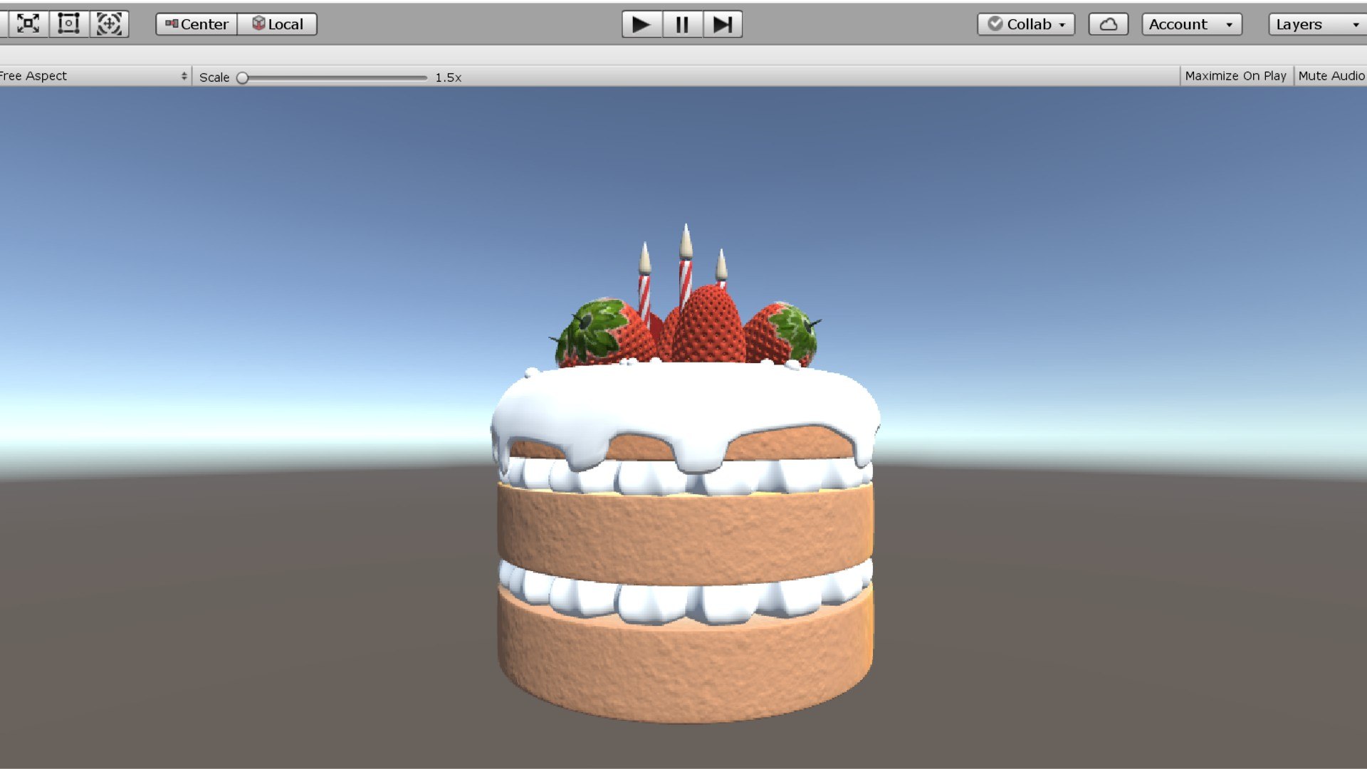 3D Strawberry Vanilla Cake - TurboSquid 1732160