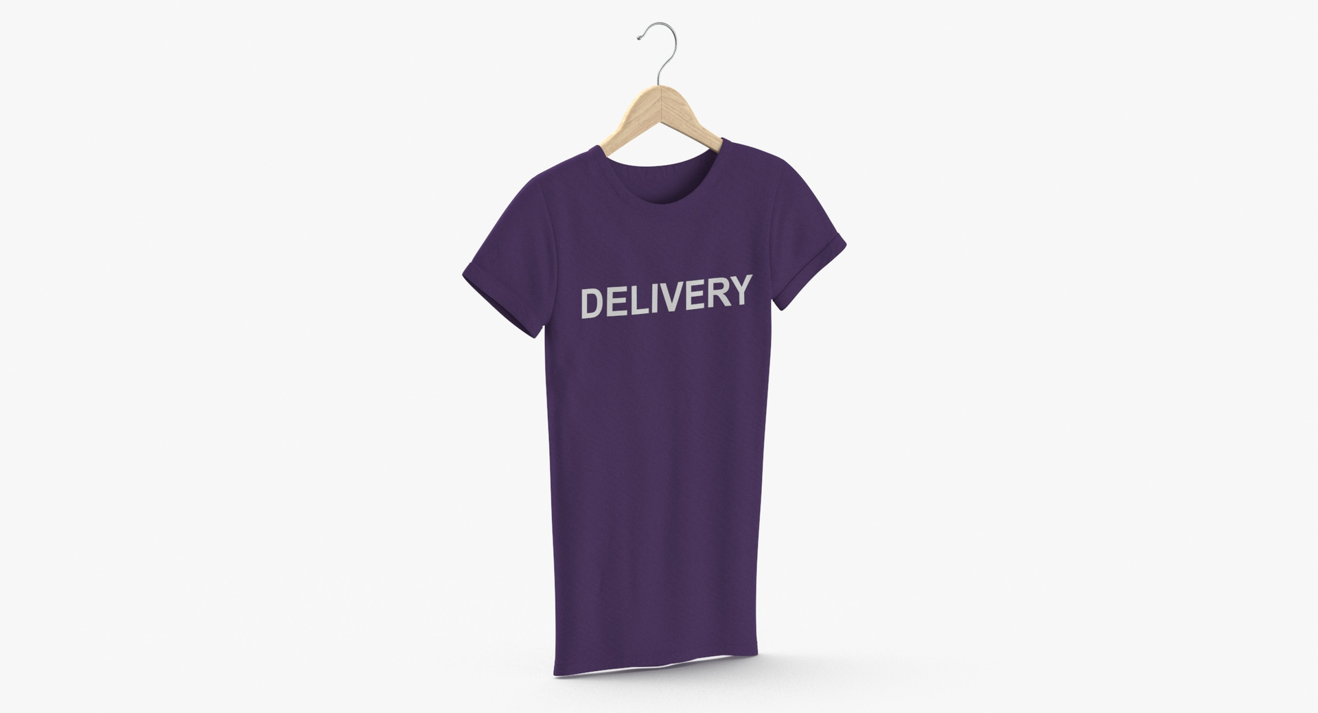 3D Female Crew Neck Hanging Purple Delivery 02 - TurboSquid 1749012