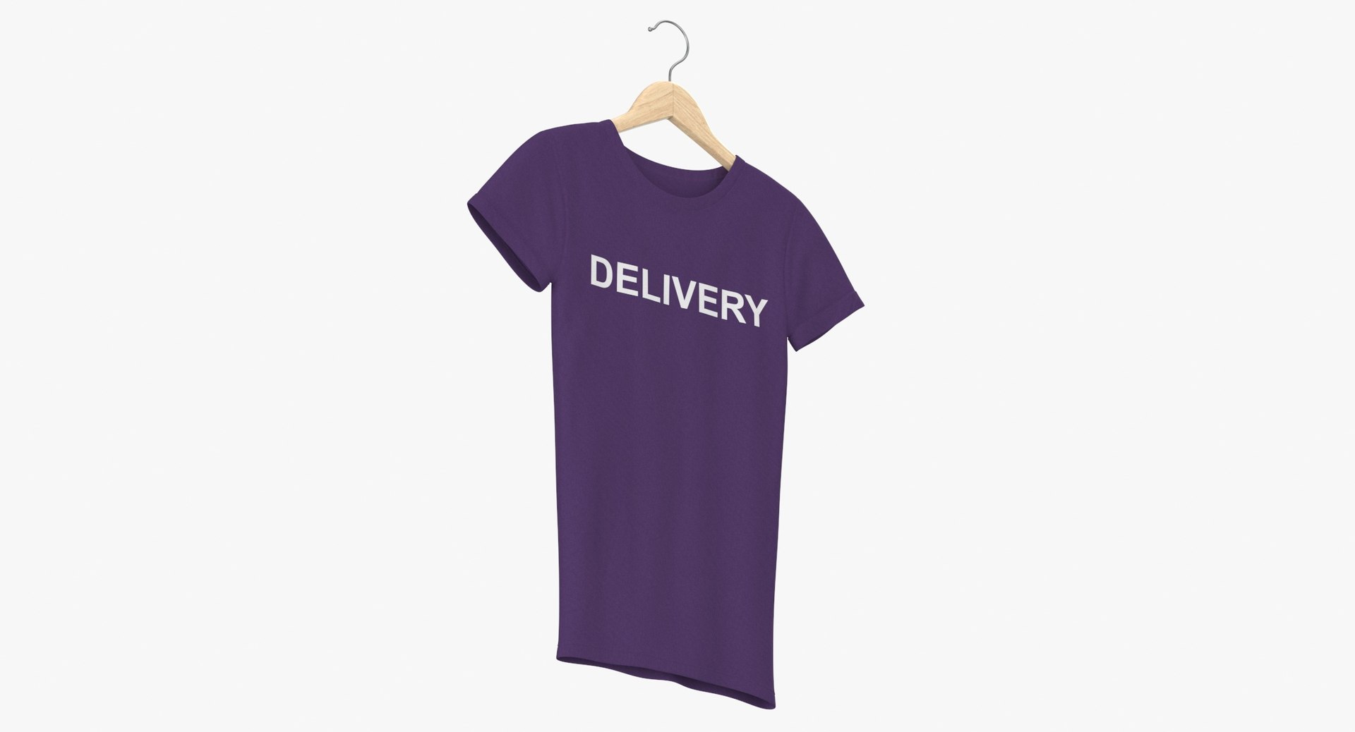 3D Female Crew Neck Hanging Purple Delivery 02 - TurboSquid 1749012