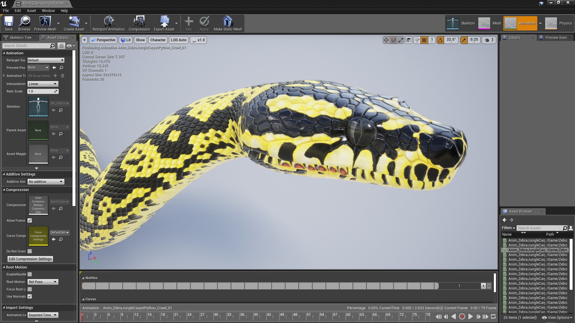 Animated Zebra Jungle Carpet Python 3D Model - TurboSquid 1950284