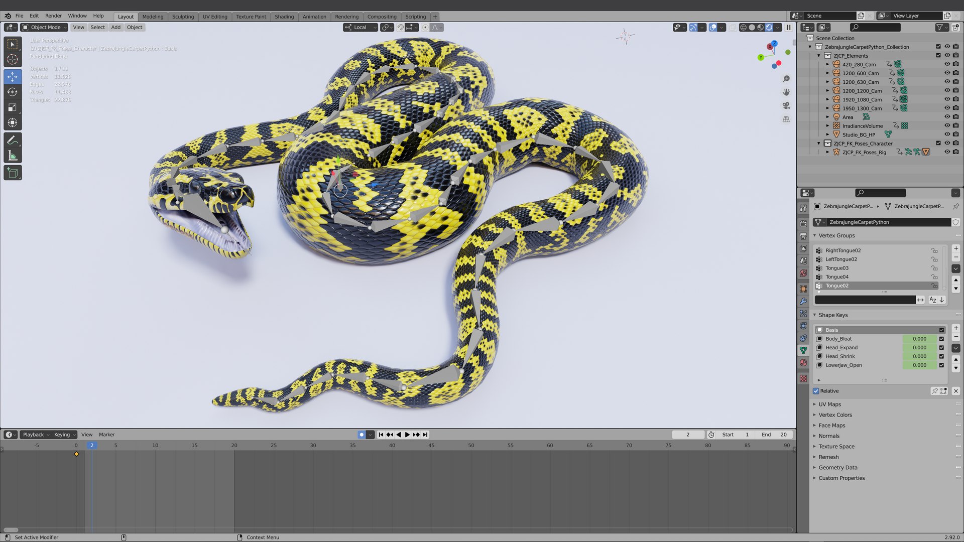 Animated Zebra Jungle Carpet Python 3D Model - TurboSquid 1950284