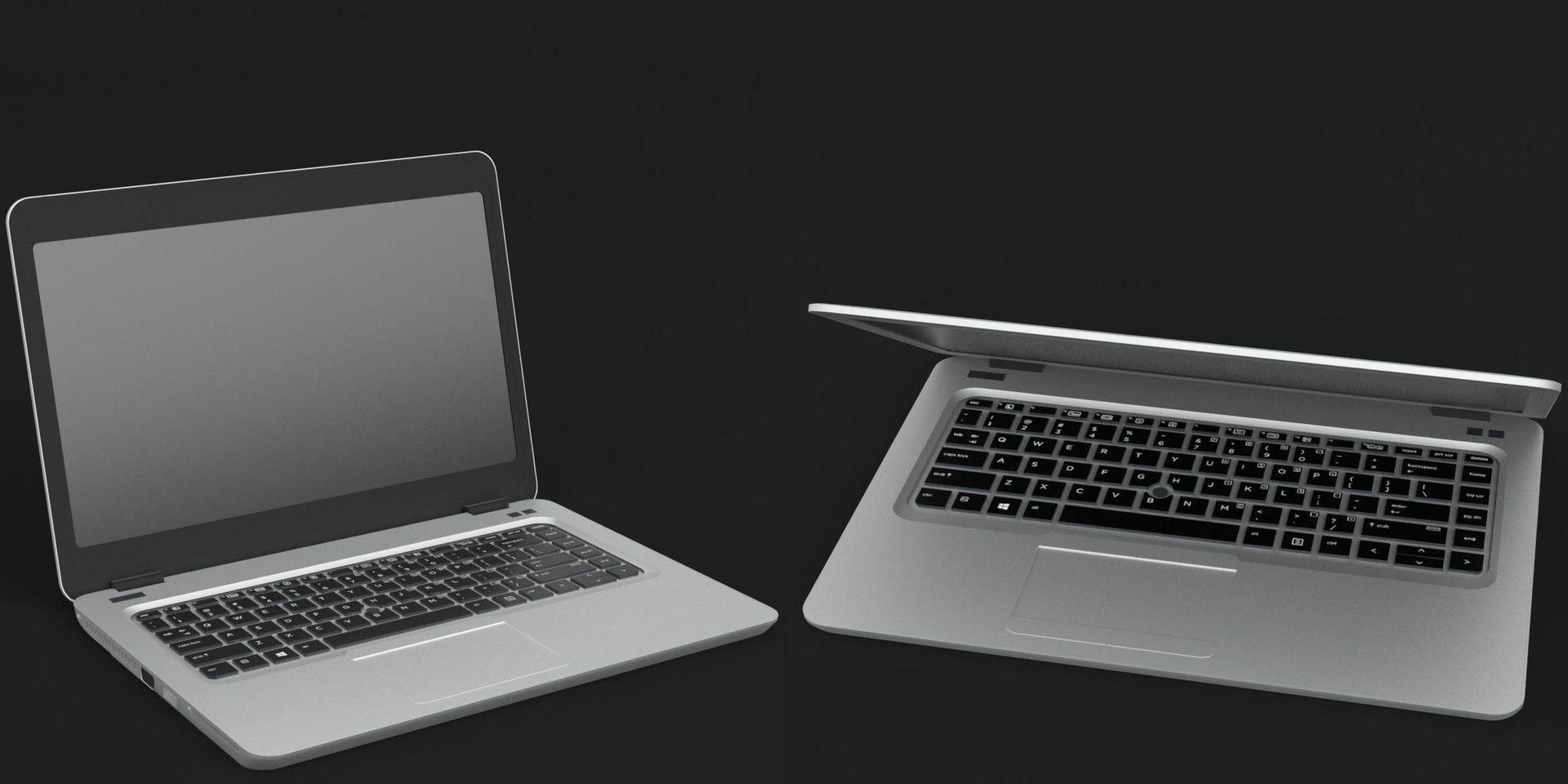 Customizable Laptop Hp Elitebook 3D Model - TurboSquid 1179893