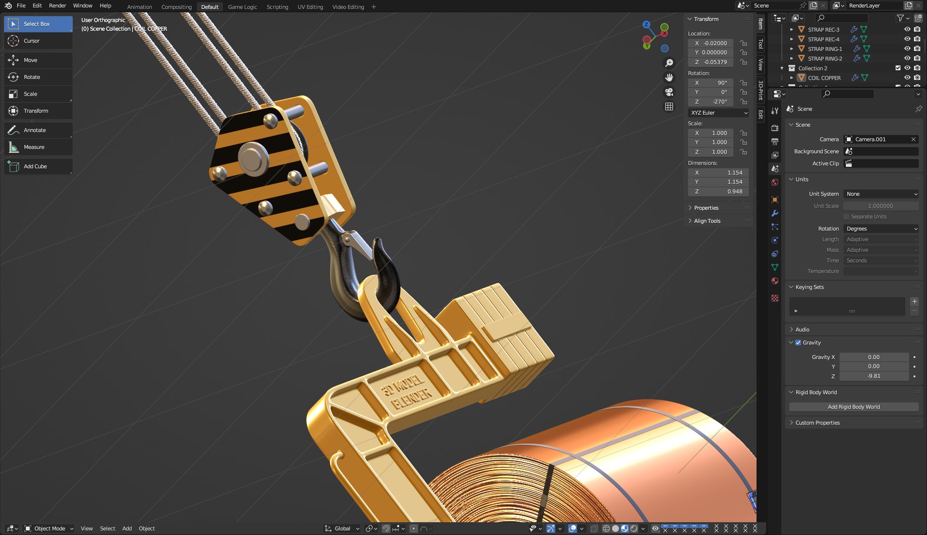 3D Coil Lifter With Copper Coil - TurboSquid 2250351