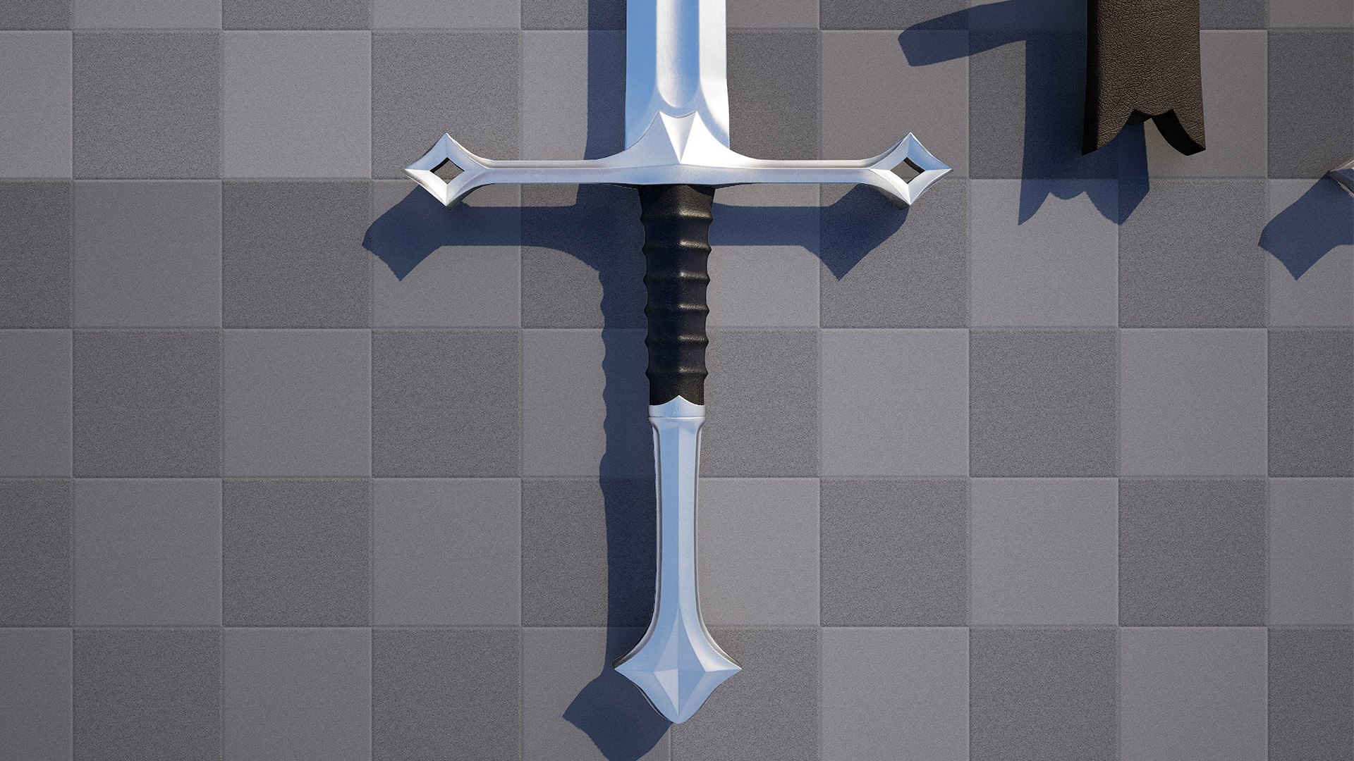 Sword 01 LowPoly Two-handed Plus Old Texture And Sheath Model ...