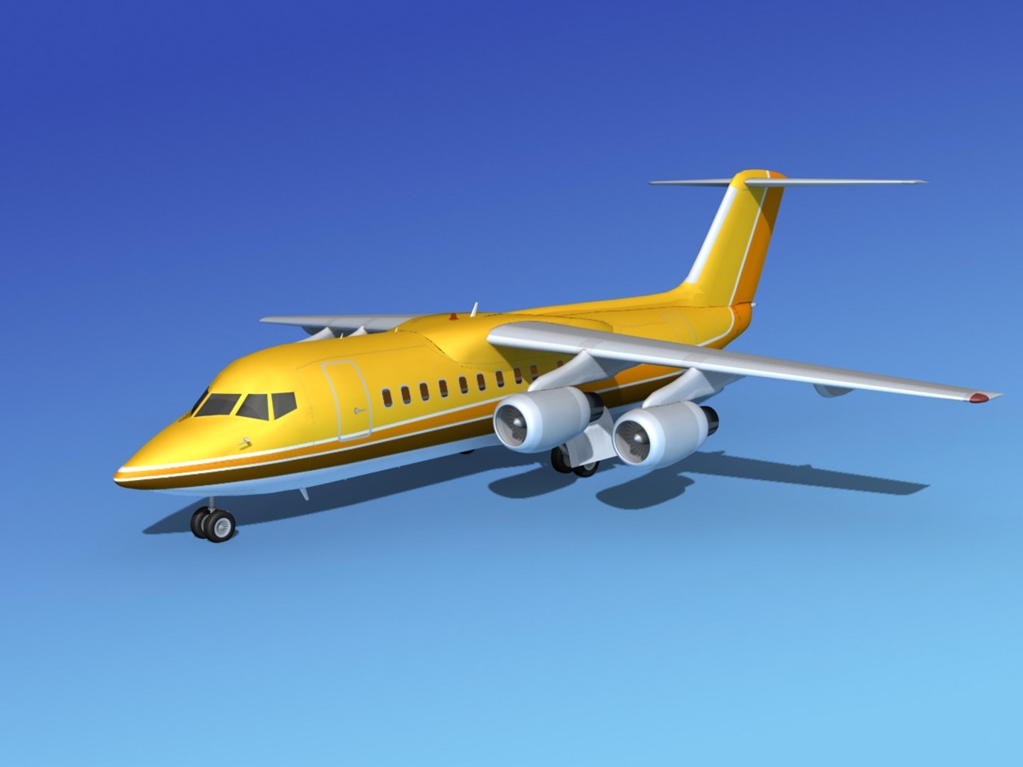 turbines bae aircraft 3d model