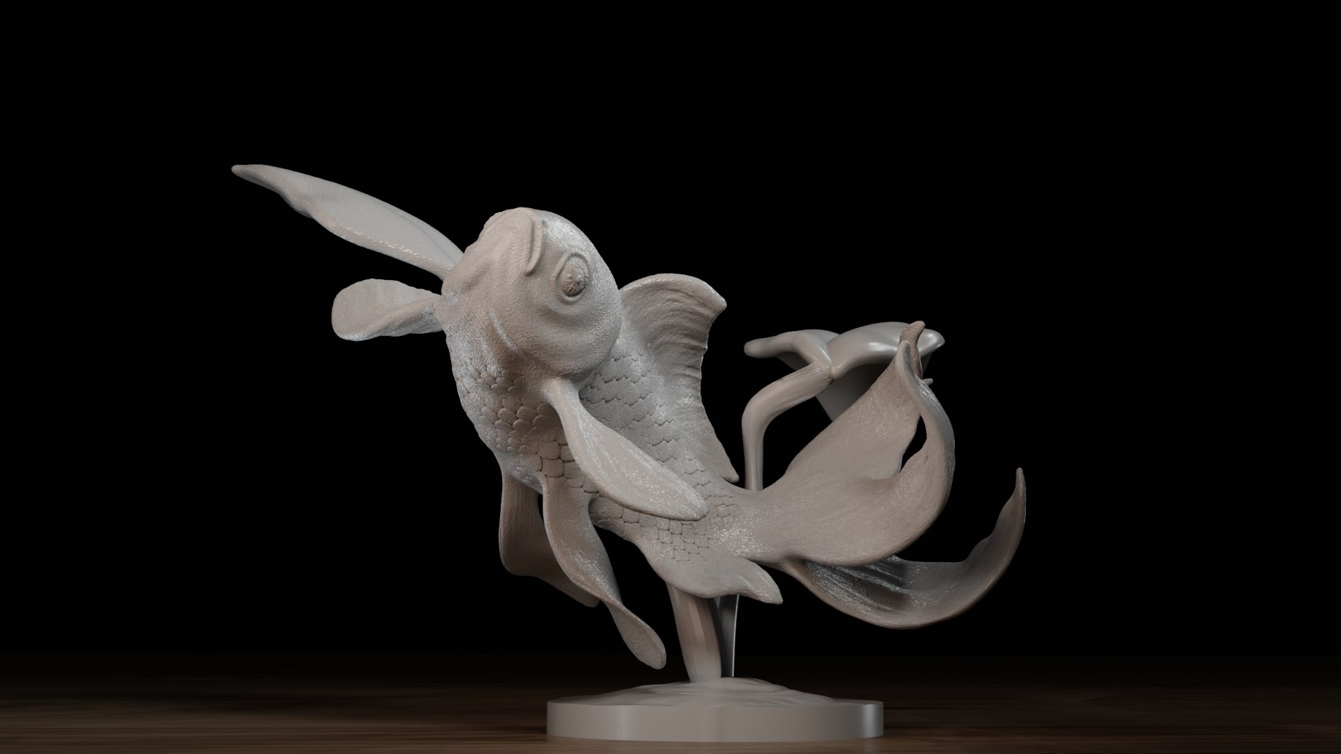 3D Goldfish Sculpture Model - TurboSquid 2385014