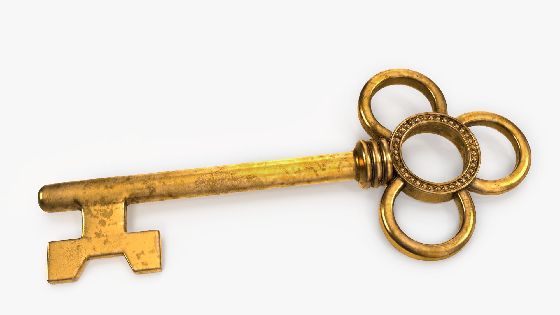 Traditional Skeleton Key Gold 3D Model - TurboSquid 2246209