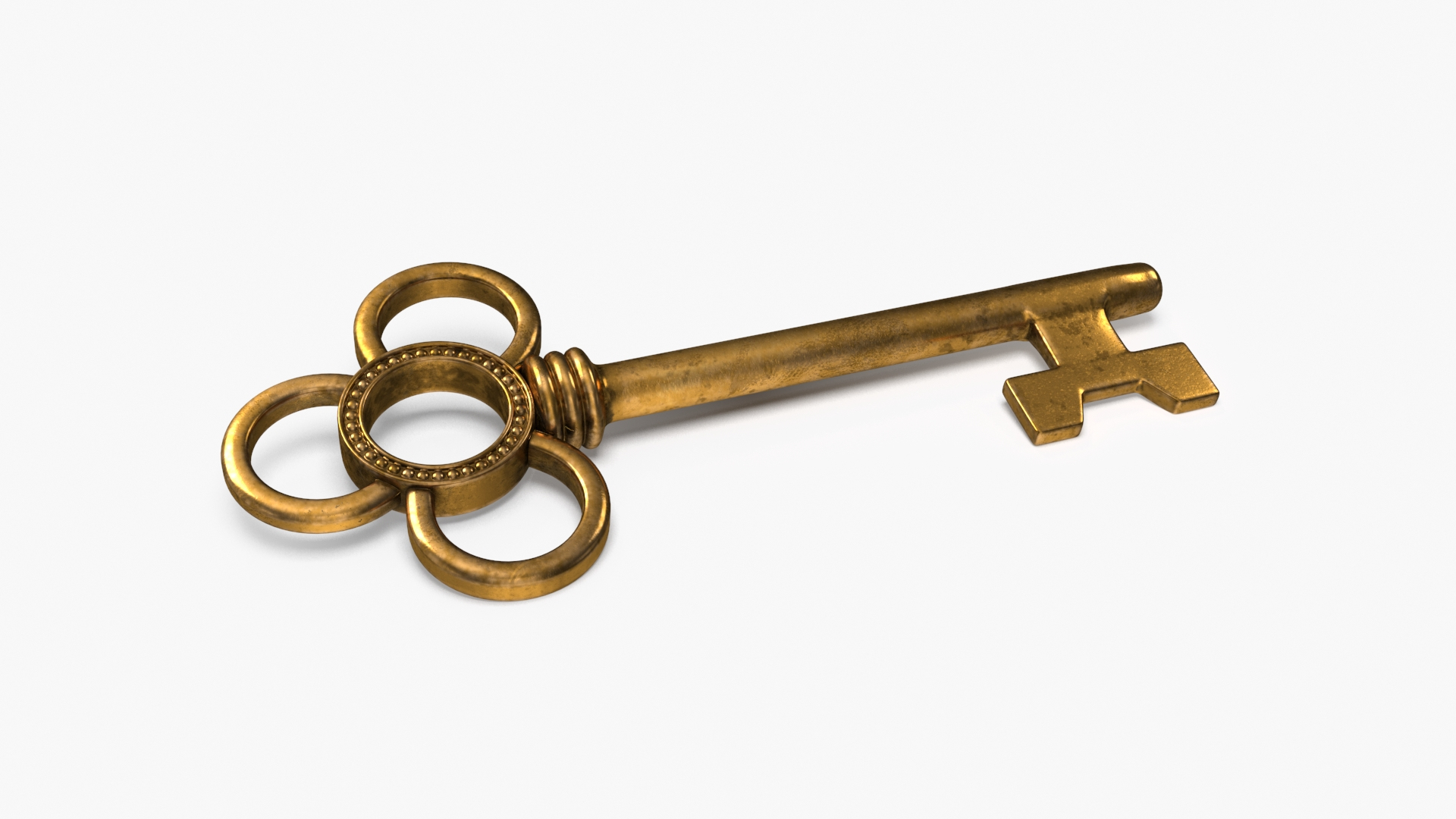 Traditional Skeleton Key Gold 3D Model - TurboSquid 2246209
