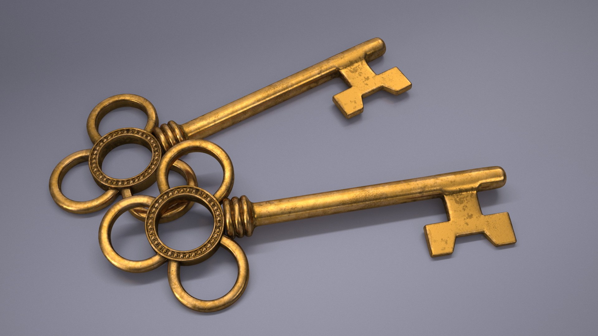 Traditional Skeleton Key Gold 3D Model - TurboSquid 2246209