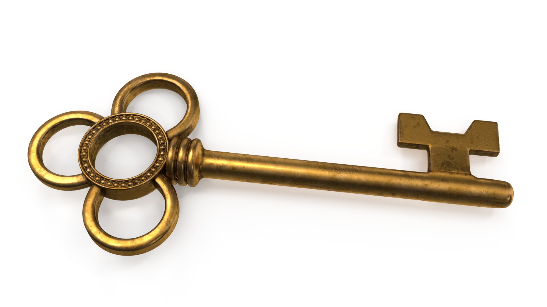 Traditional Skeleton Key Gold 3D Model - TurboSquid 2246209