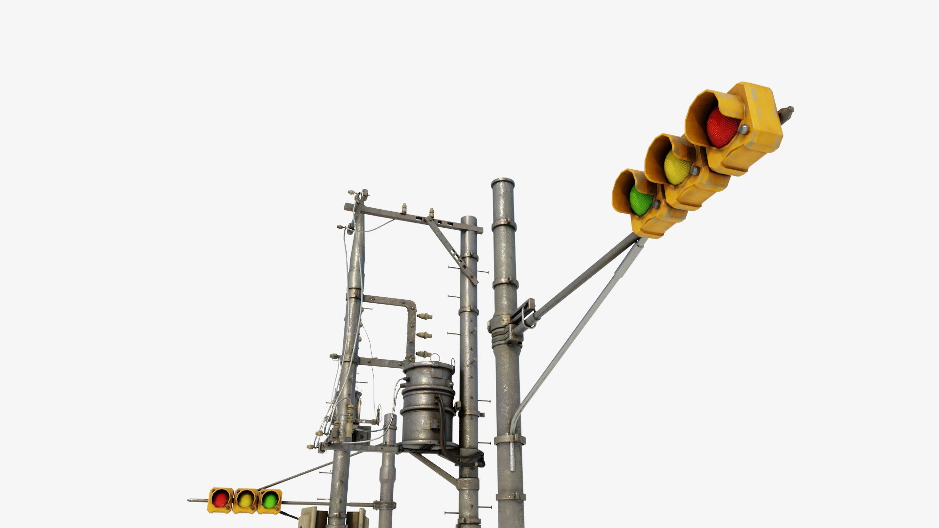 3D Model High Quality Traffic Lights With 8k Pbr Textures Low-poly ...