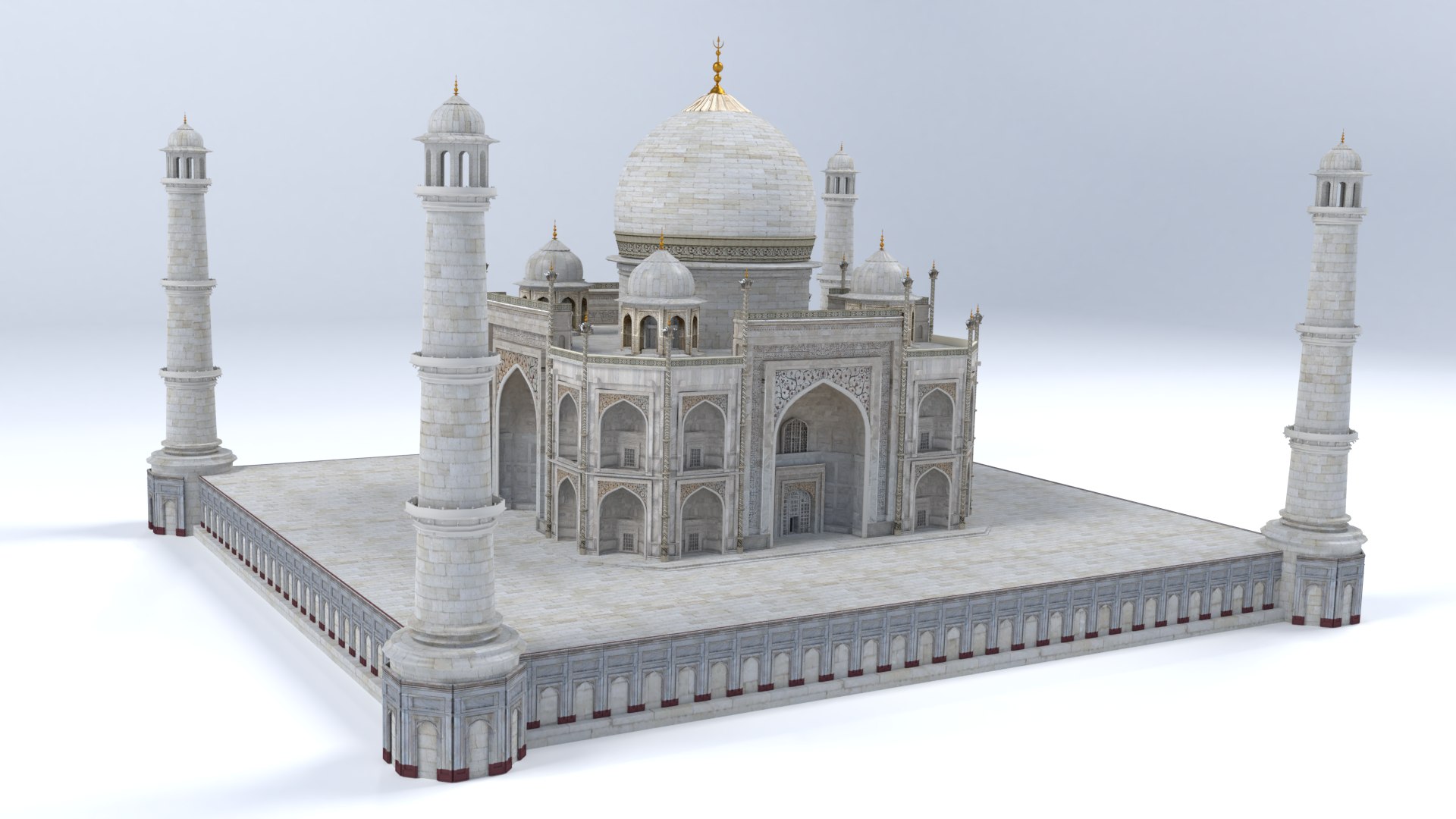 Production Taj Mahal 3D Model - TurboSquid 1234222