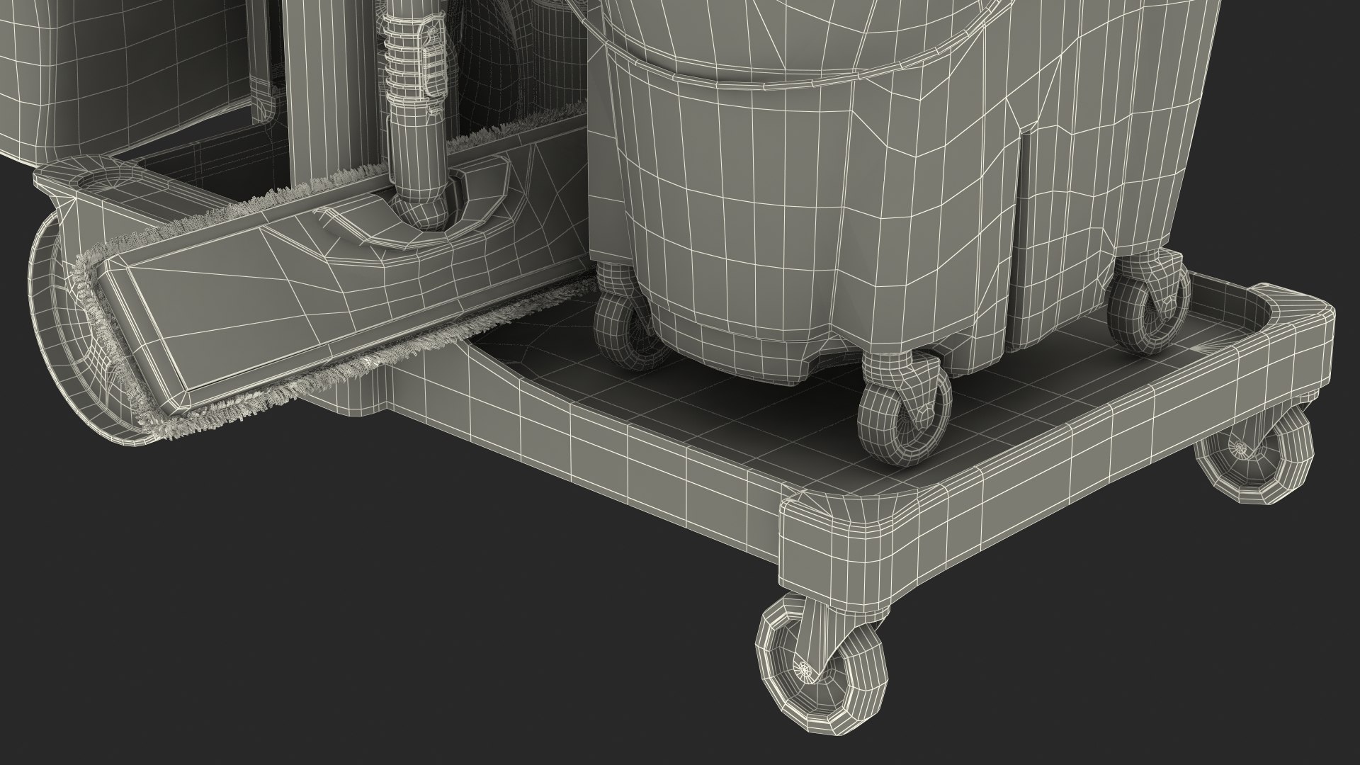 Cleaning Cart With Mop and Cleaning Products Fur 3D - TurboSquid 1891330