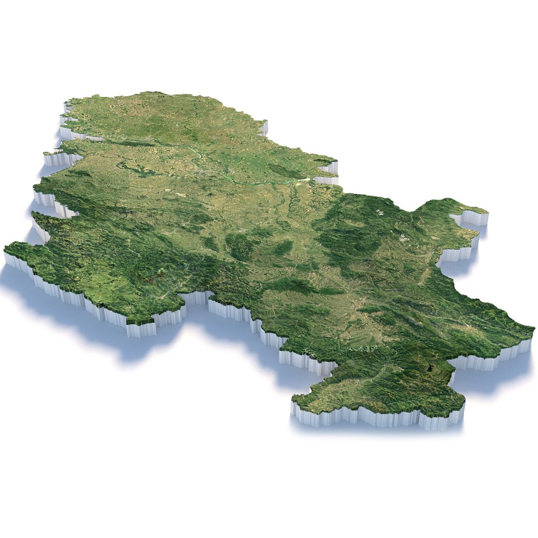 3D Serbia Terrain Map Model - TurboSquid 2336719