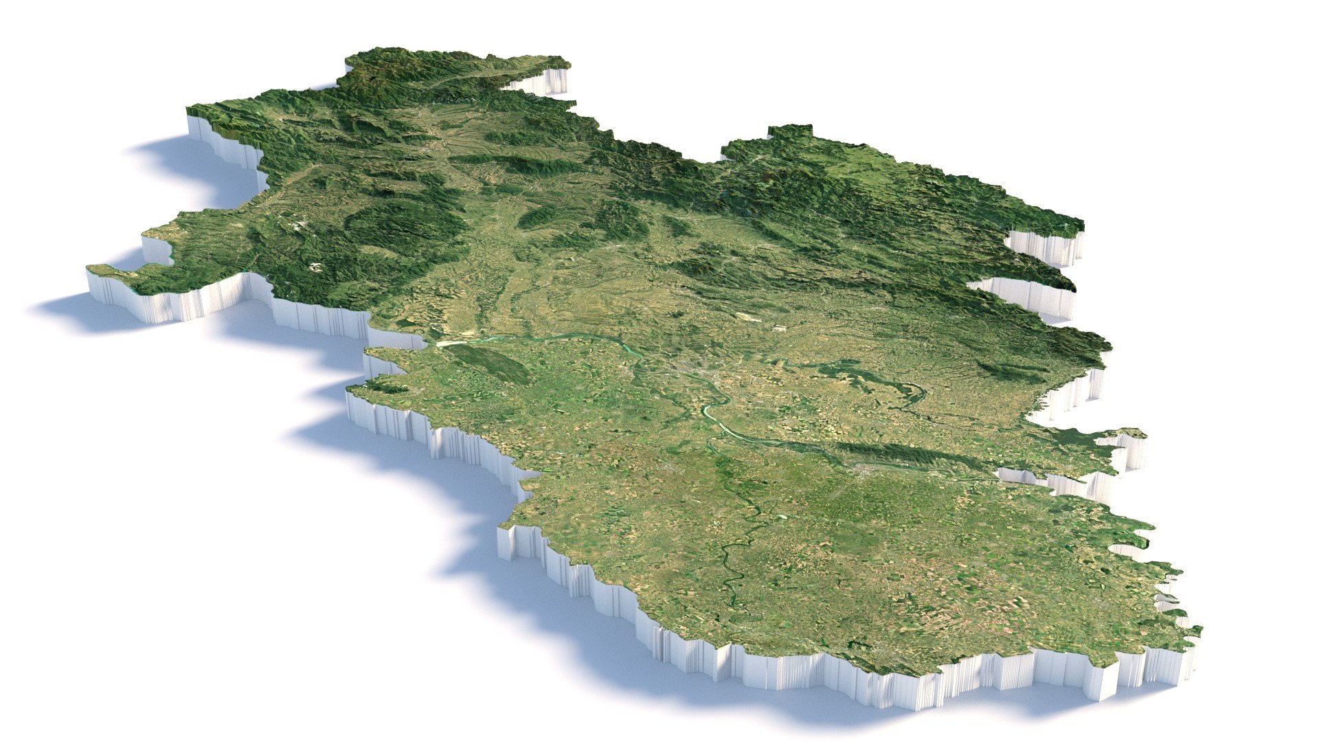 3D Serbia Terrain Map Model - TurboSquid 2336719