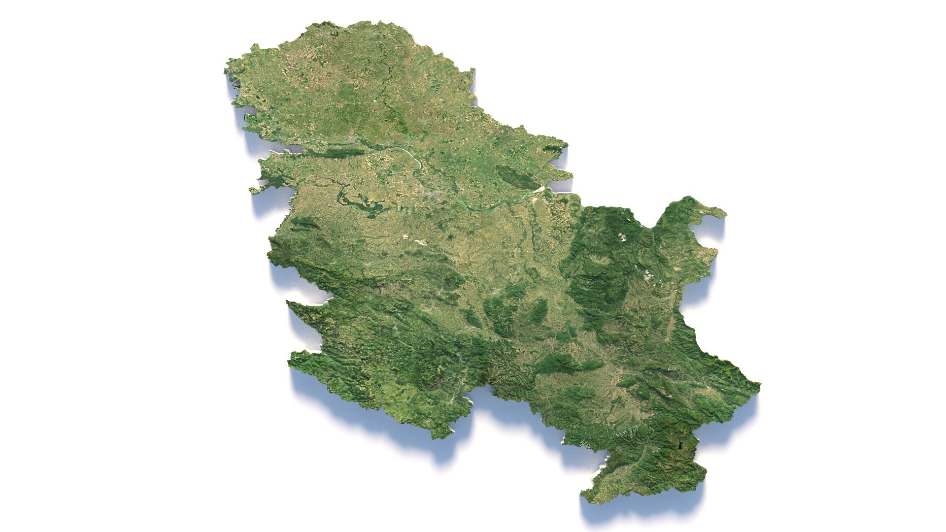 3D Serbia Terrain Map Model - TurboSquid 2336719