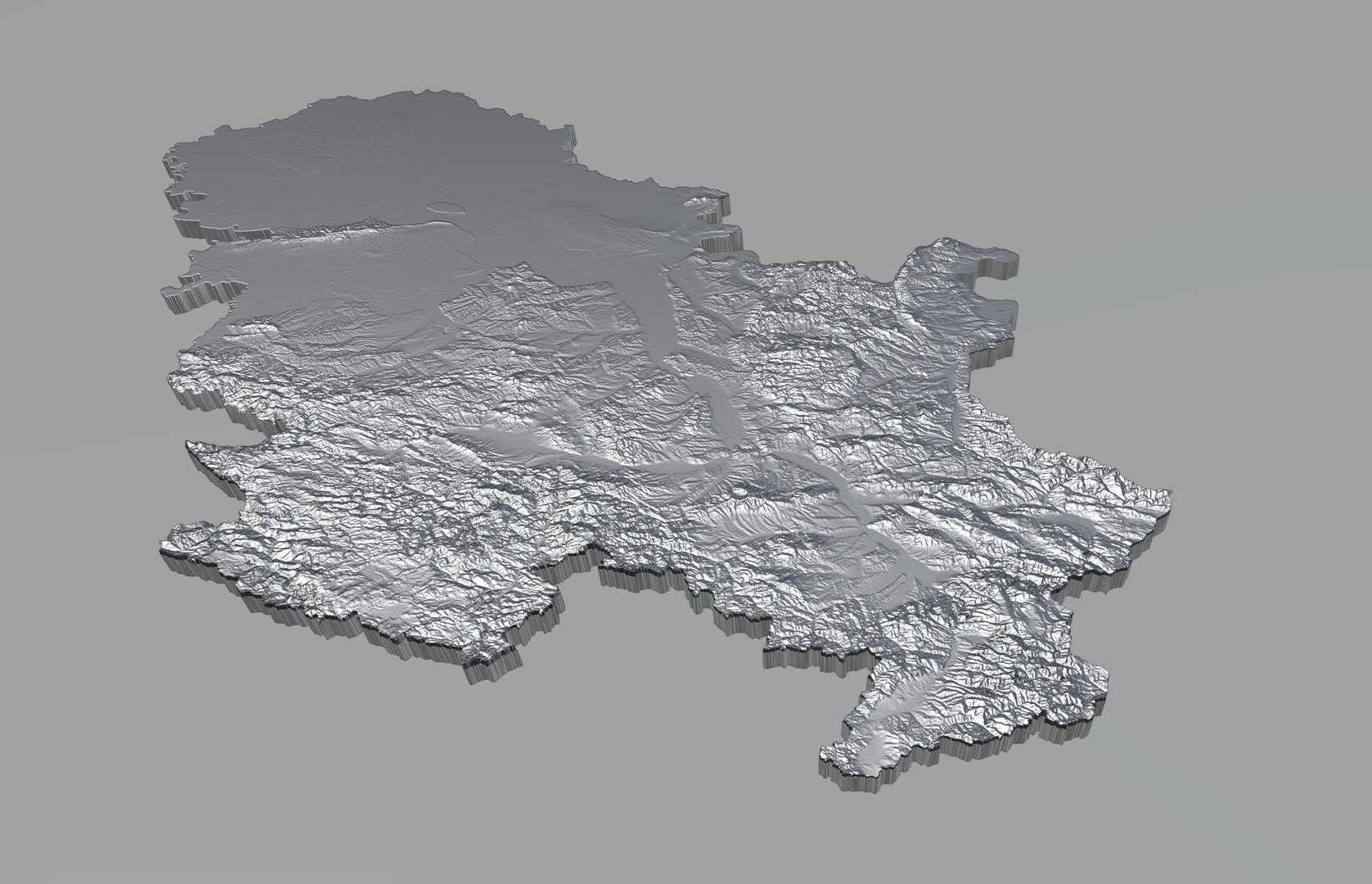 3D Serbia Terrain Map Model - TurboSquid 2336719
