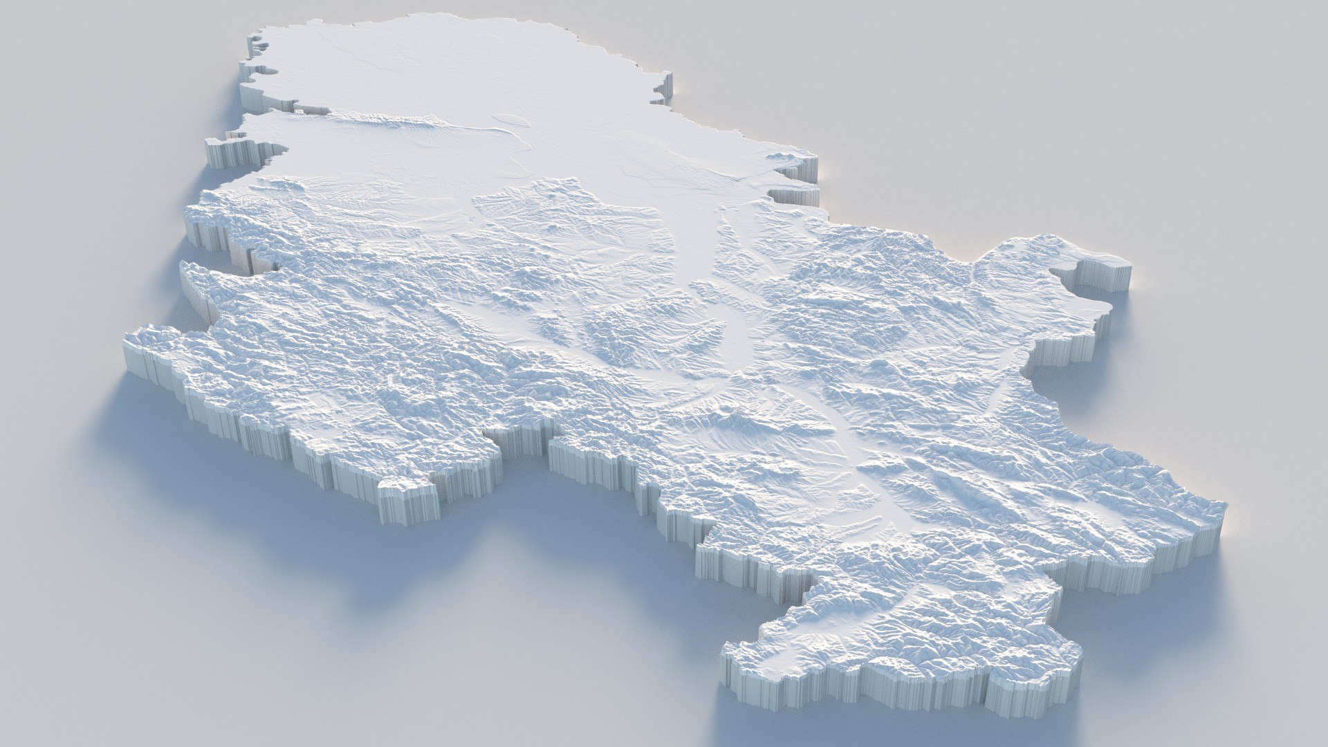 3D Serbia Terrain Map Model - TurboSquid 2336719