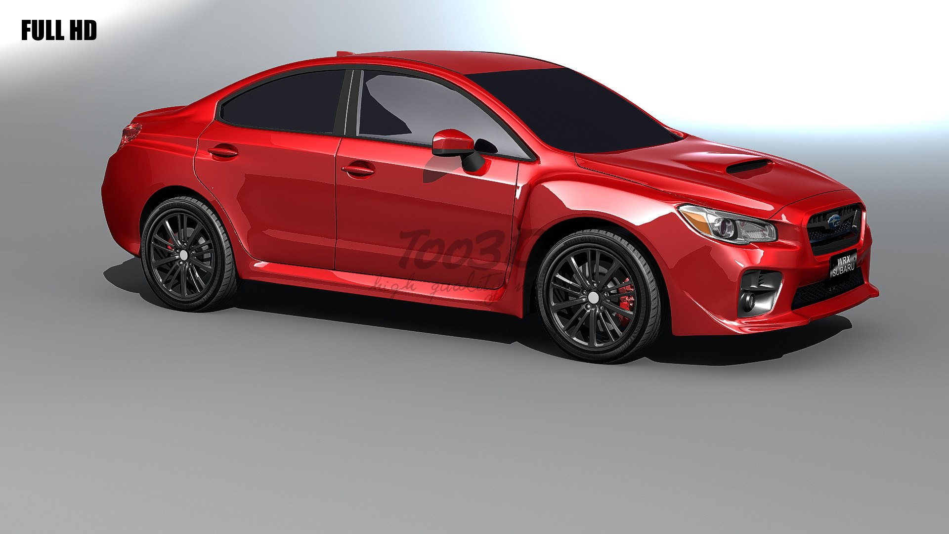 subaru wrx 3d max