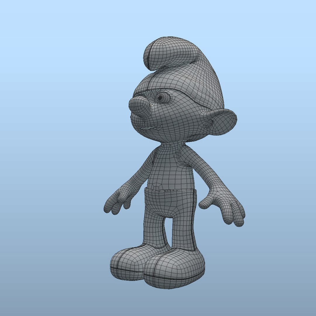 smurf rigged animation 3d model