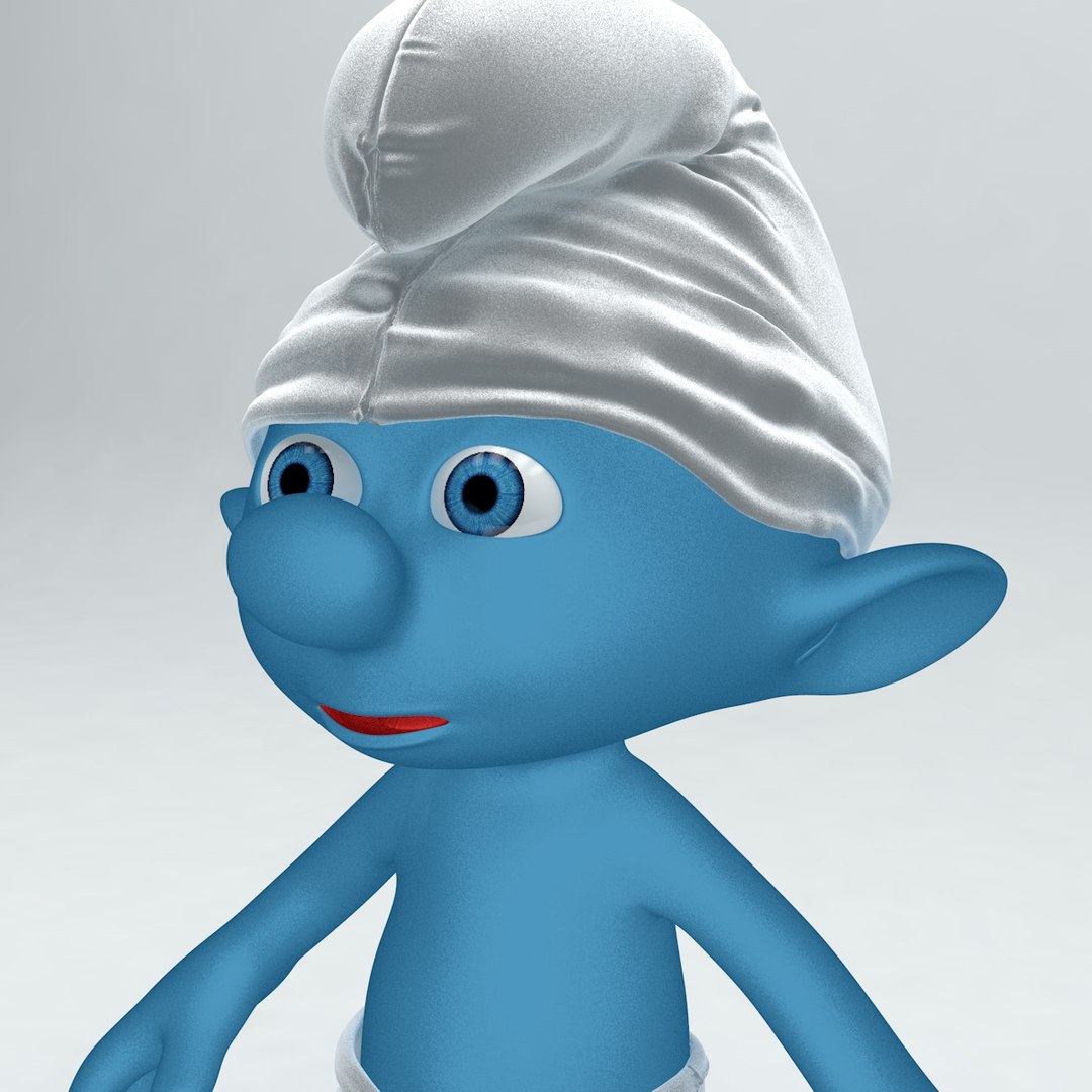 smurf rigged animation 3d model
