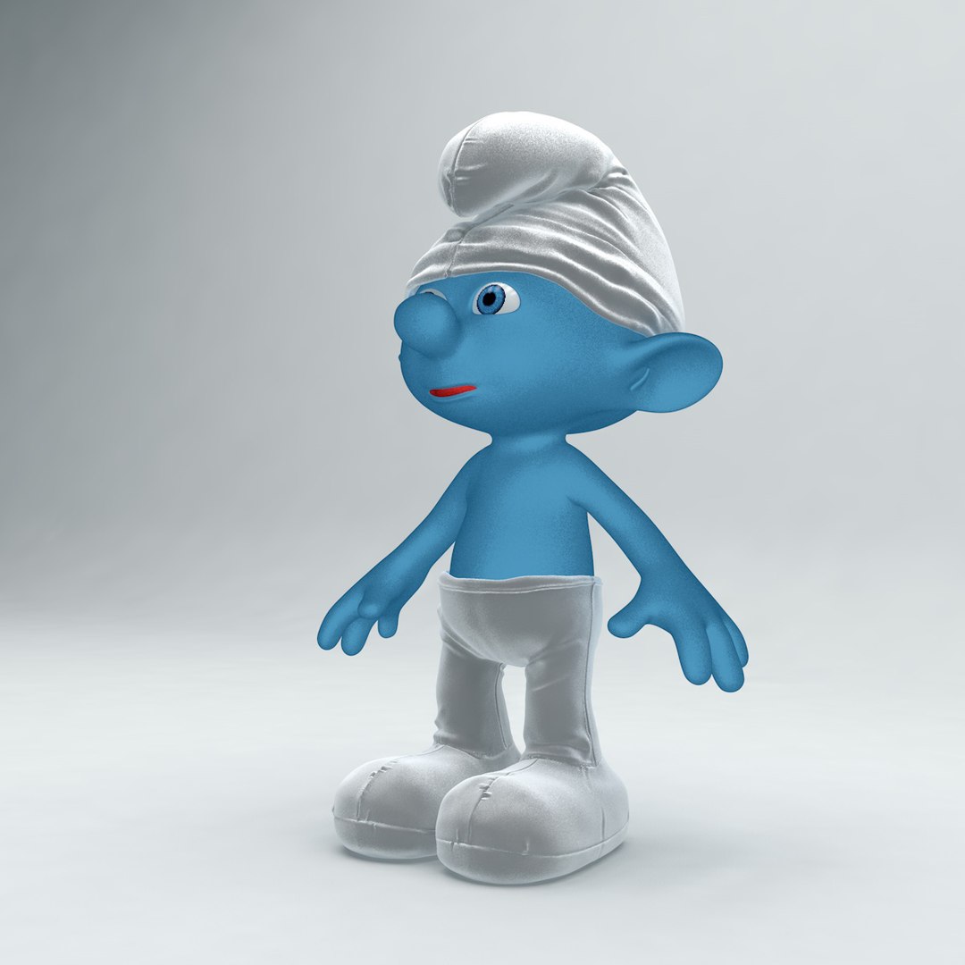 smurf rigged animation 3d model