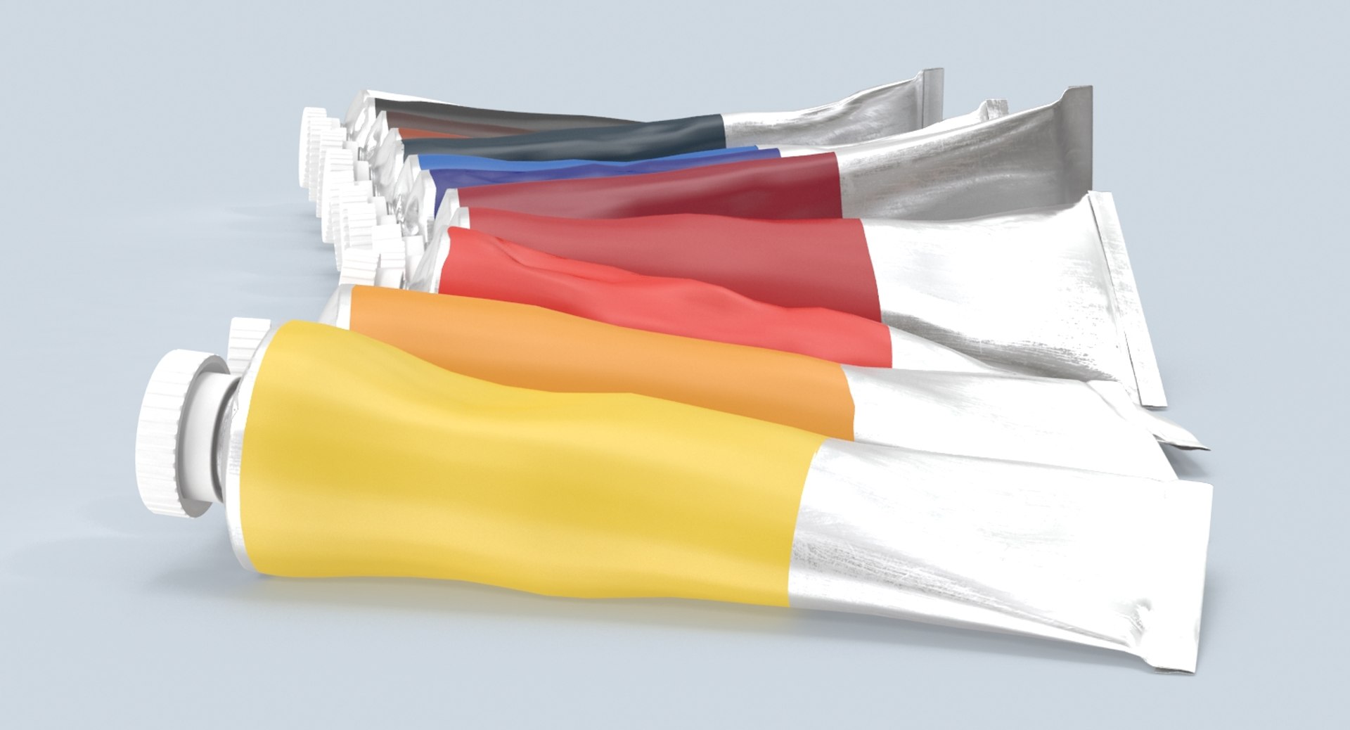 3d Max Oil Paint Tubes