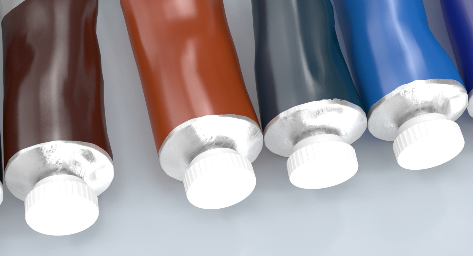 3d Max Oil Paint Tubes