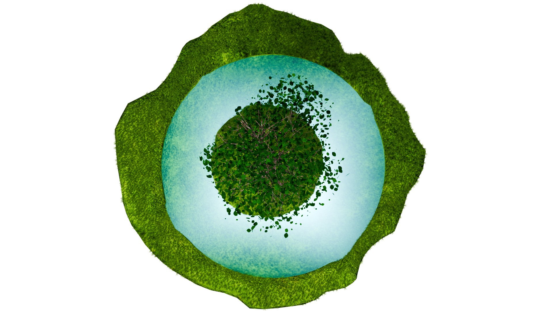 3D Floating Lake Tree Island Model - TurboSquid 2191107