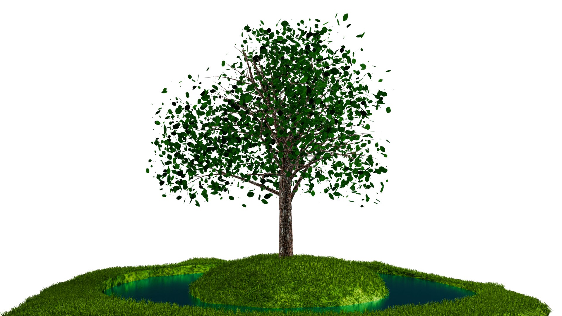 3D Floating Lake Tree Island Model - TurboSquid 2191107
