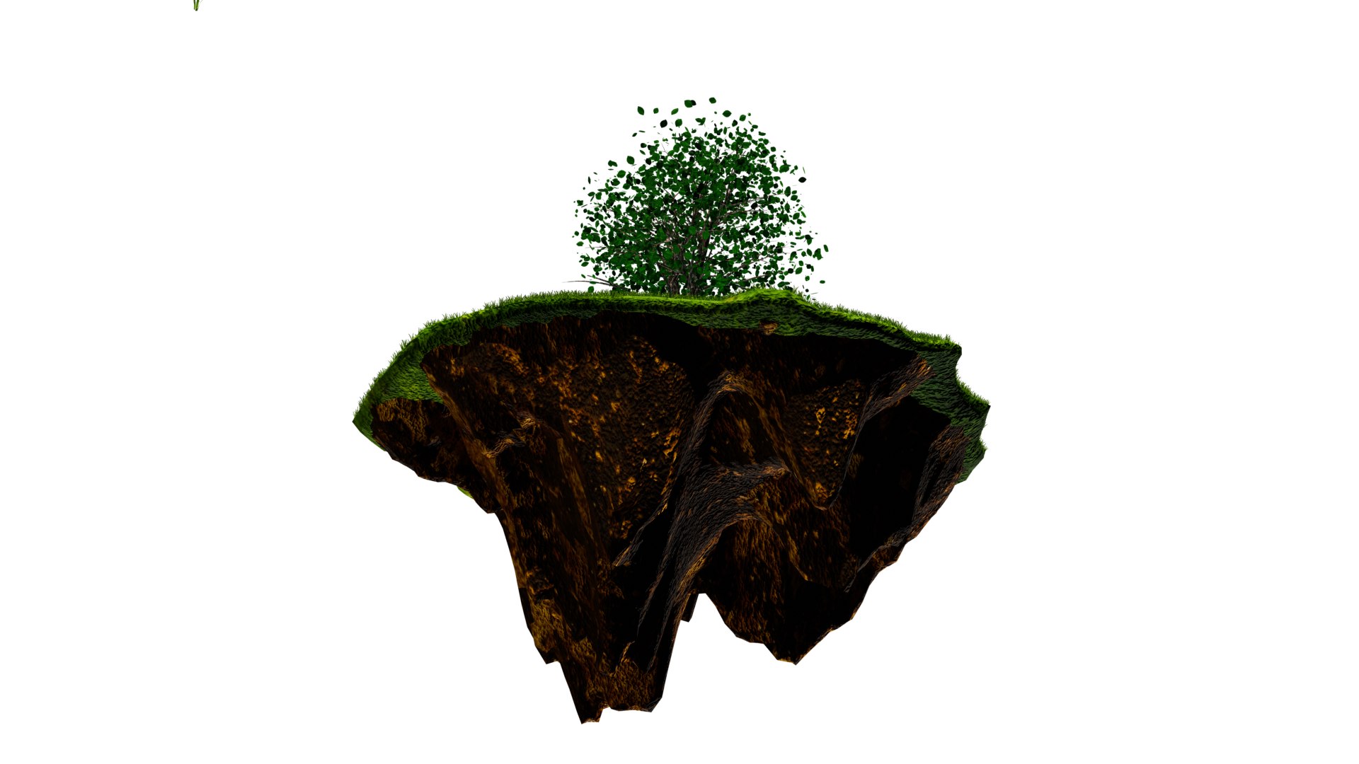 3D Floating Lake Tree Island Model - TurboSquid 2191107