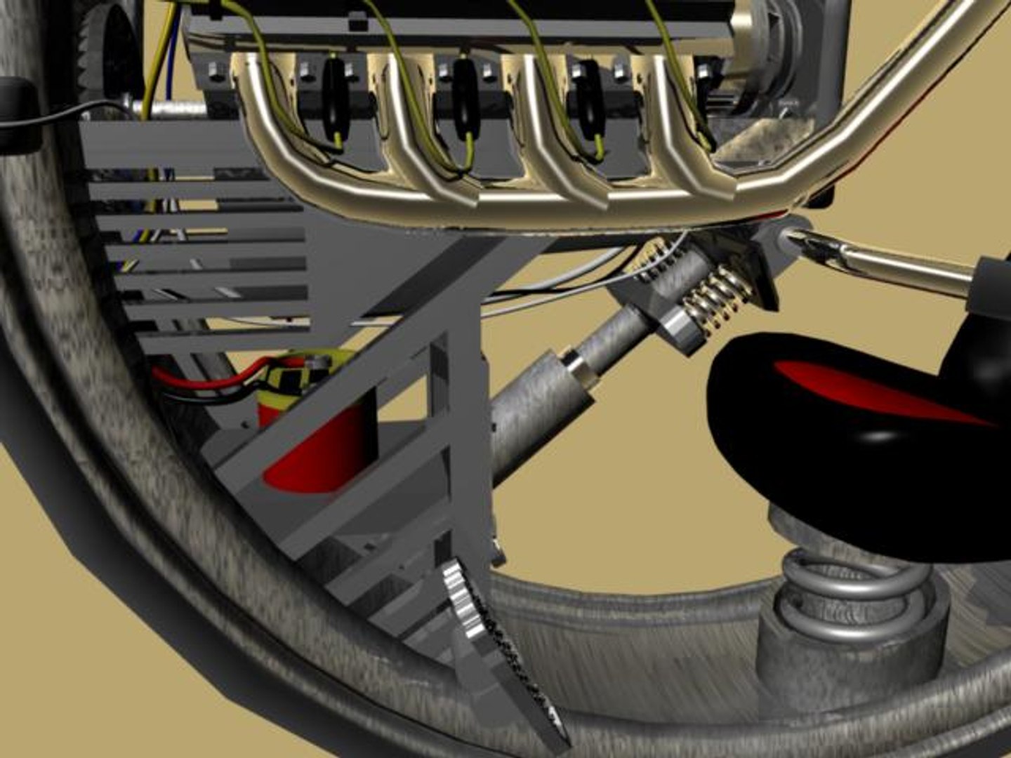 Monocycle Motorcycle Motor 3d Model