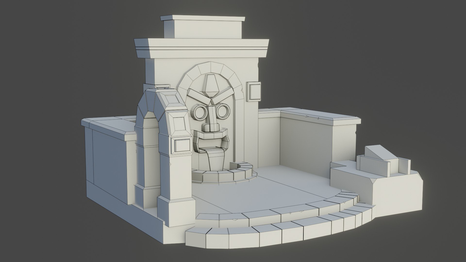 Simple Water Fall Game Environment - Game Ready - PBR 3D Model ...