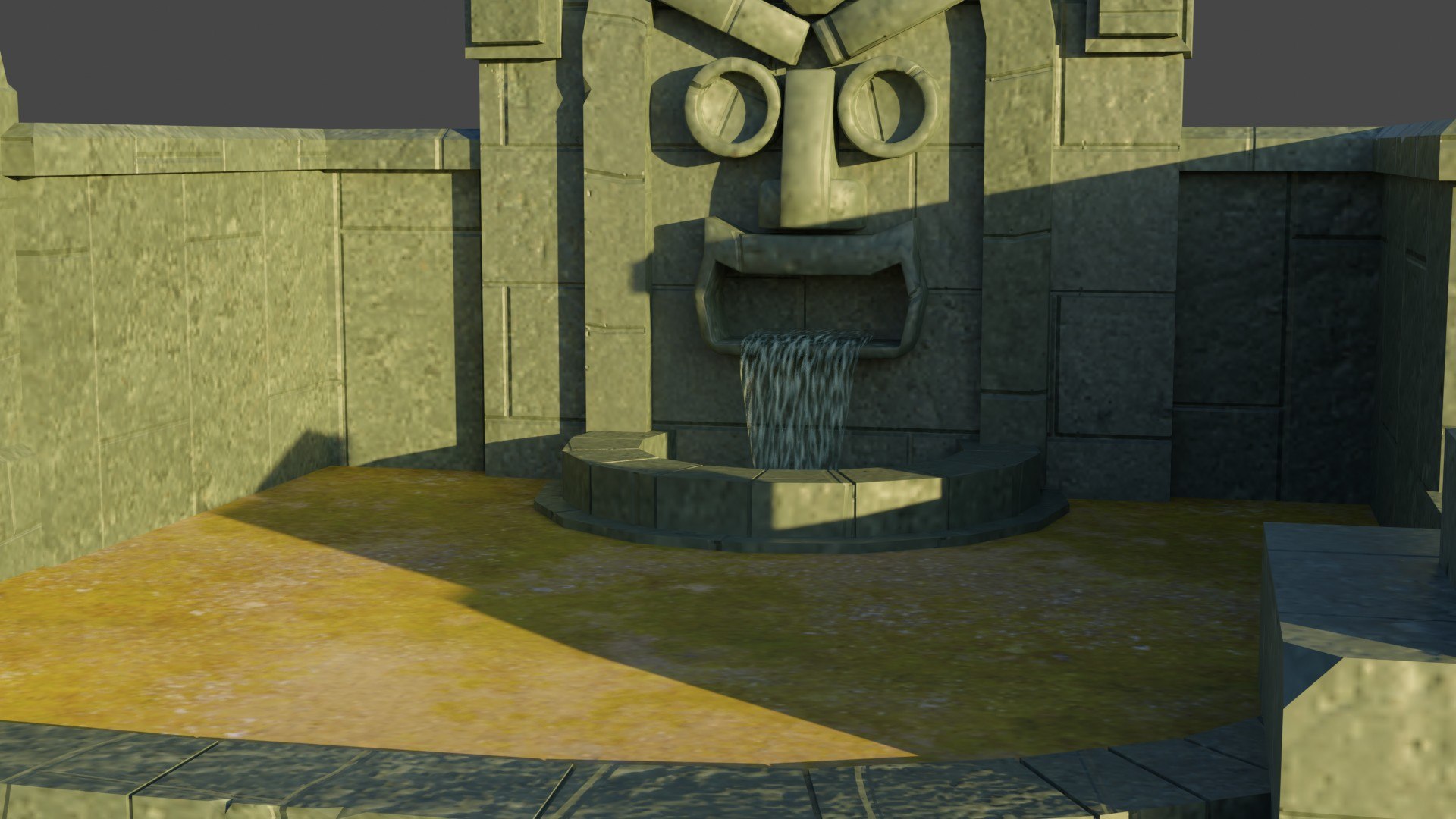 Simple Water Fall Game Environment - Game Ready - PBR 3D Model ...