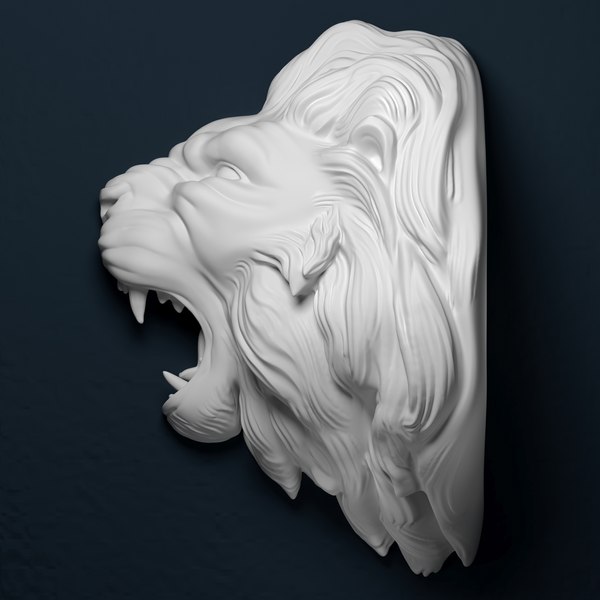 modelo 3d León gruñendo - TurboSquid 1542762